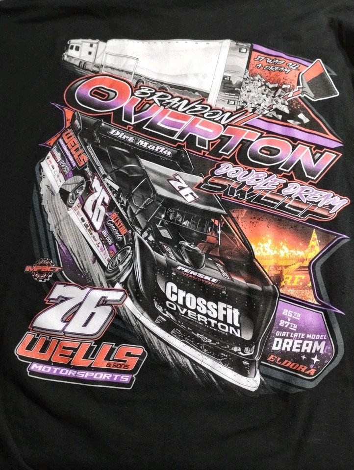 Brandon Overton Eldora Sweep Late Model Shirt L | eBay
