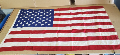 Vintage 50 Star 3’ X 5’ American Flag Annin Defiance Cotton Historic ...
