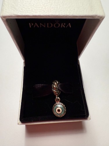 Authentic Pandora Evil Eye Blue Enamel Dangle Silver Charm 790529 ...