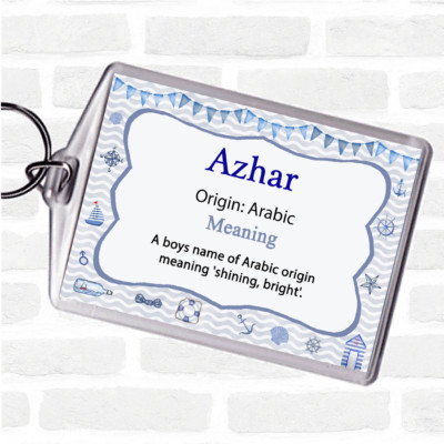 Azhar Name Meaning Bag Tag Keychain Keyring Nautical | eBay UK