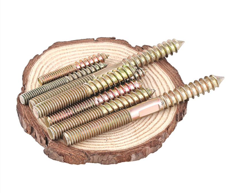 M6 M8 Wood Screw Threaded Studs Hanger Bolt Self Tapping Screw Color ...