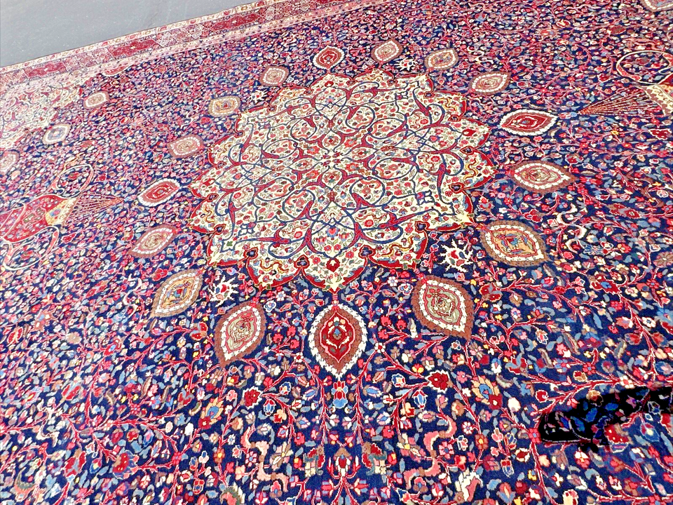 Auth: 1930's Antique Rug Tabreez V n A Museum Collectors Masterpiece ...