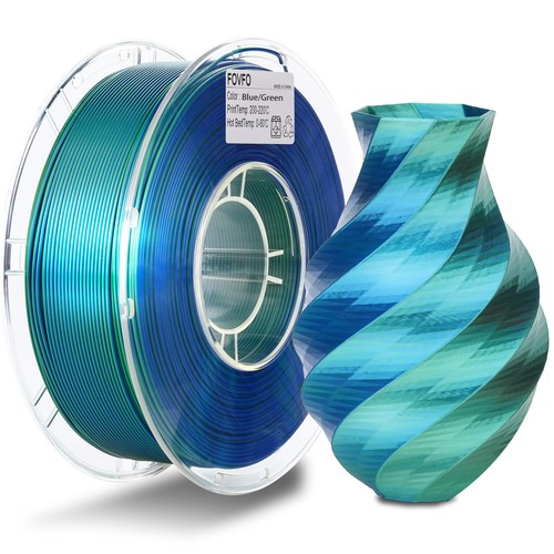 PLA Filament 1.75mm Silk PLA Dual Color PLA Filament Blue Green ...