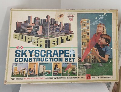 Ideal 1967 Super City Skyscraper Construction Set (Plasticville and ...