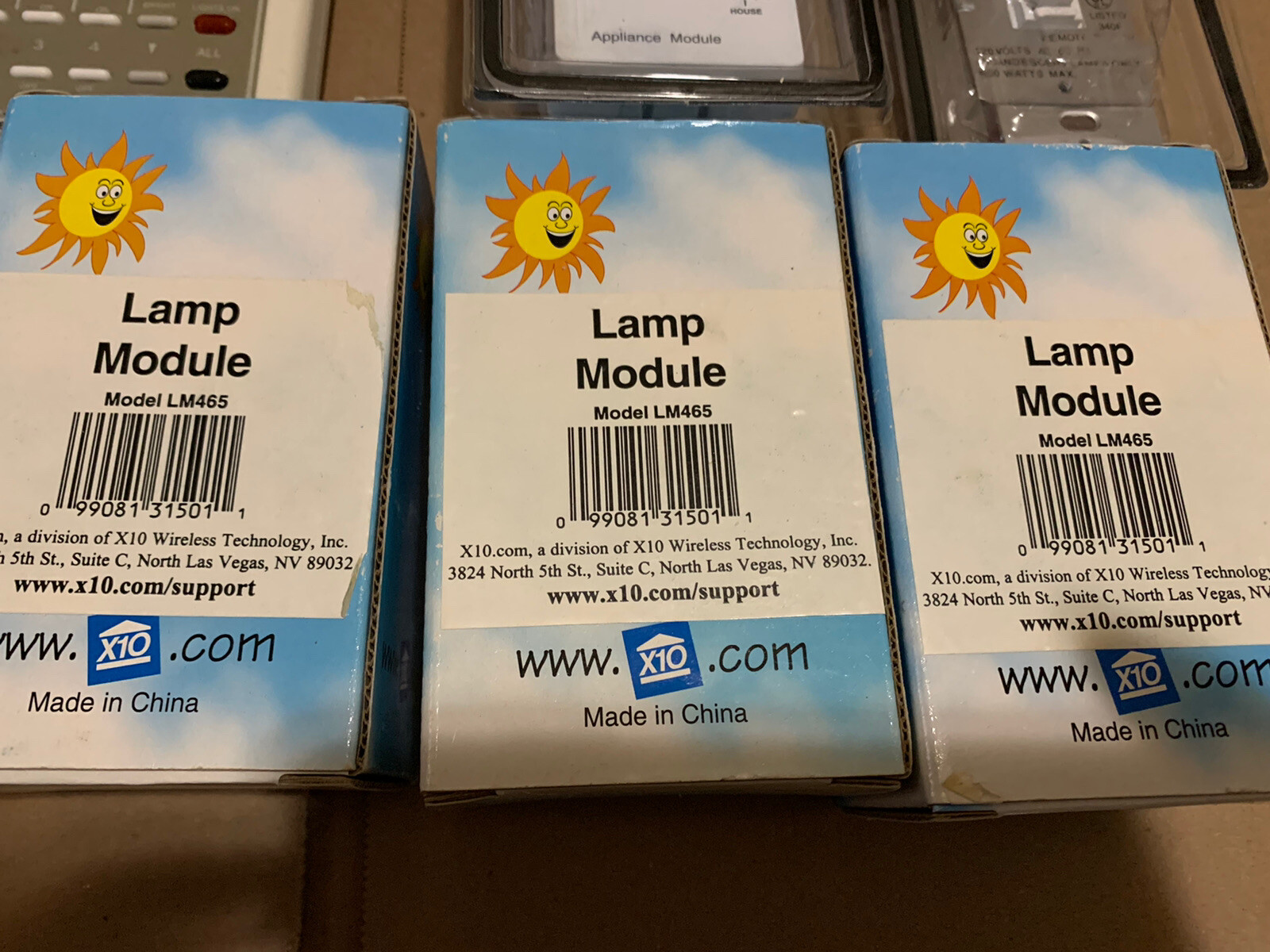 SMART HOME X10 LOT - 3 Lamp Modules, 1 Appliance Module, 1 Remote ...