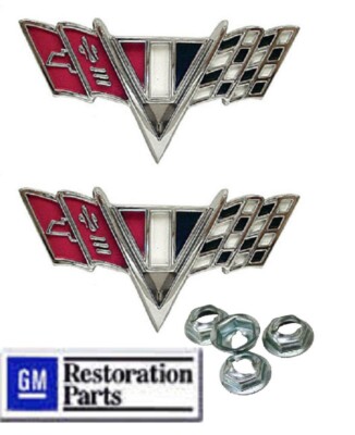67 1967 CAMARO V FLAG REPRODUCTION FENDER EMBLEM **PAIR | eBay