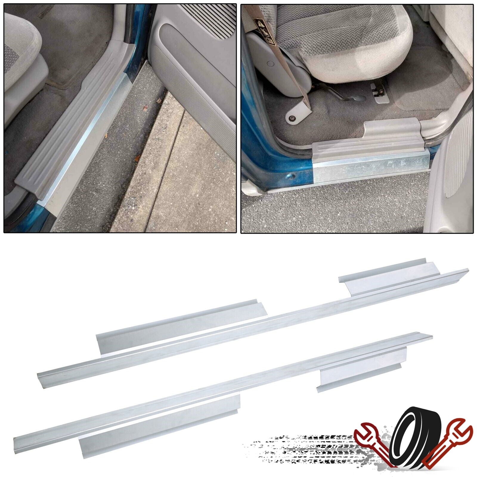 Outer Rocker Panels Crew Super Cab For 2001 2002 2003 Ford F-150 F150 ...
