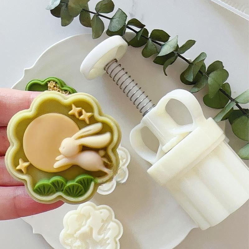 Mooncake press mold hand pressed mooncake mold DIY Moon cake puff ...