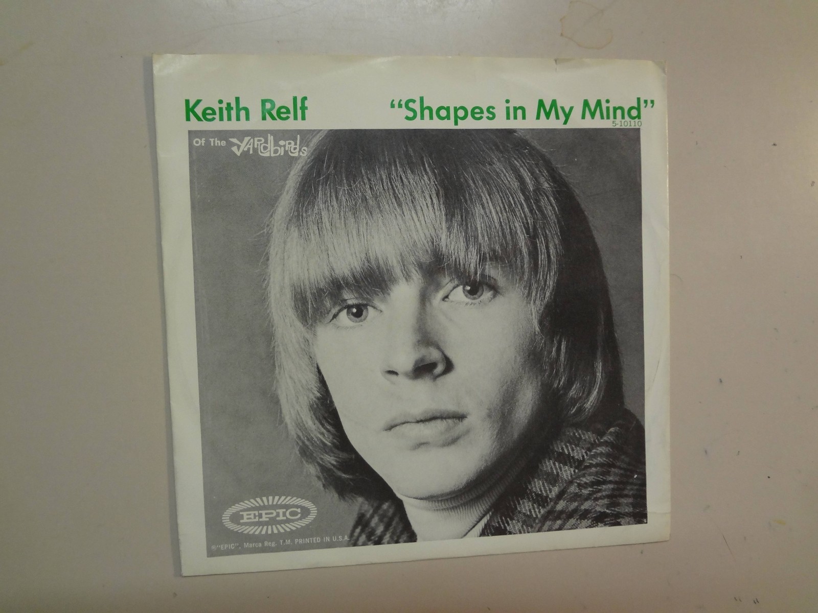 KEITH RELF: (Of Yardbirds)Shapes In My Mind-Same-U.S. 7" 1966 Epic Red ...