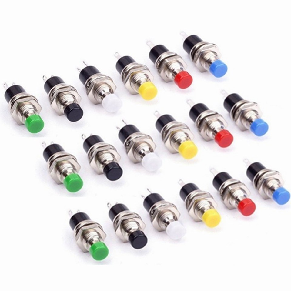 18Pcs 7mm Normally Open Mini Momentary Push Button Switch SPST PBS-110 ...
