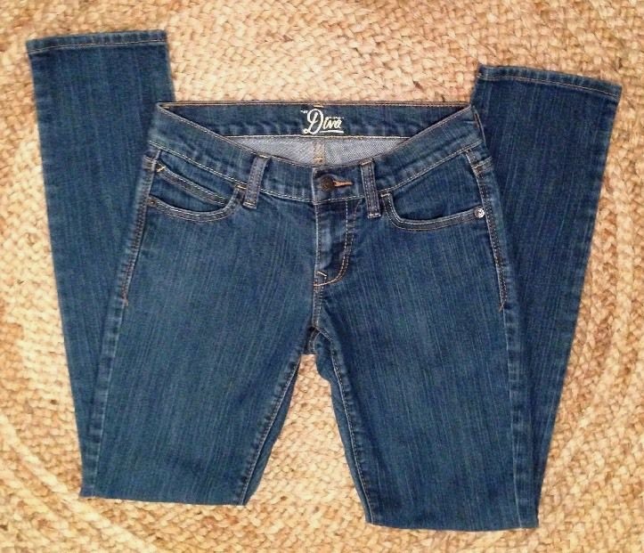 OLD NAVY Diva Jeans Women's Juniors Size 0 Regular Blue Denim Tapered ...