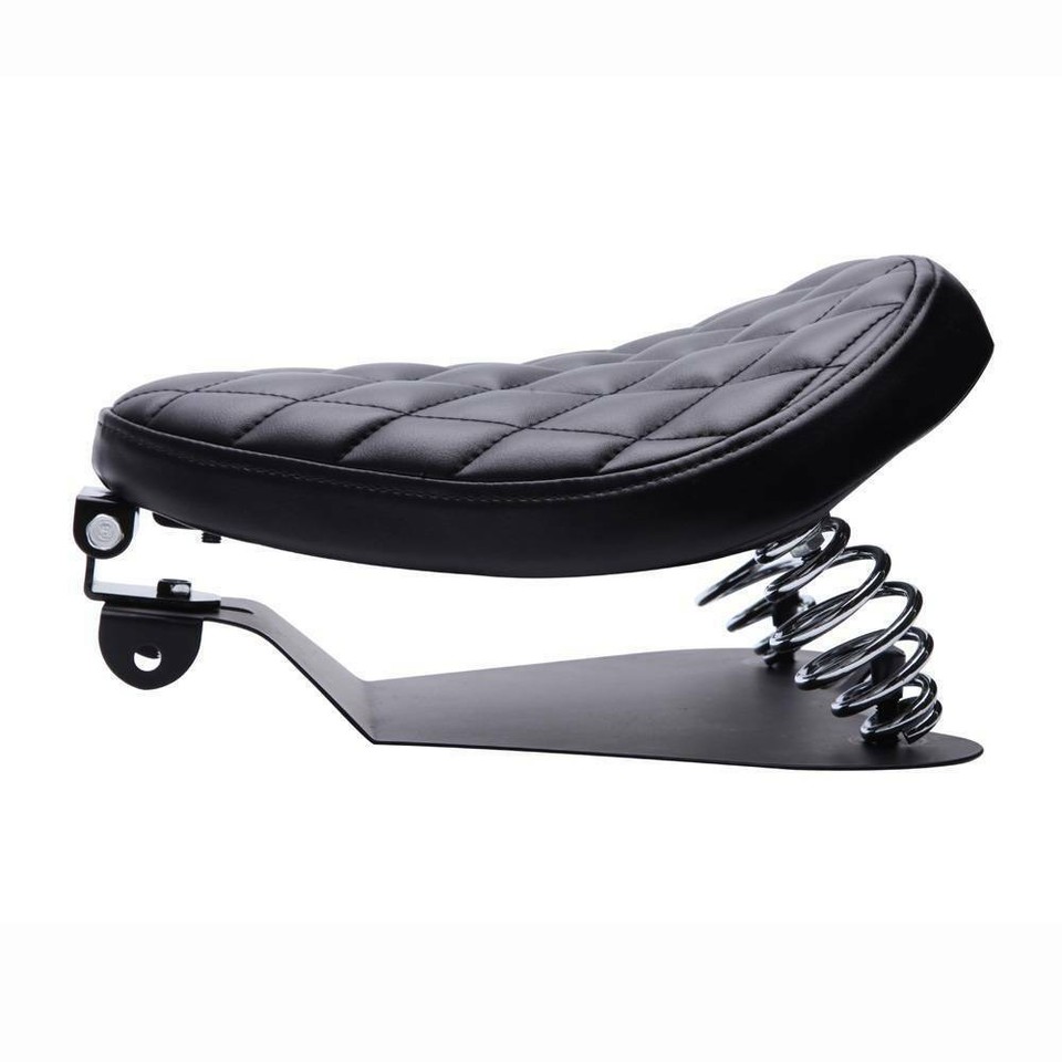 Motorcycle 3" Spring Solo Seat Saddle W/ Base Plate For Yamaha Road ...