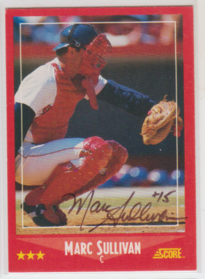 Autographed 1988 Score Marc Sullivan - Red Sox | eBay