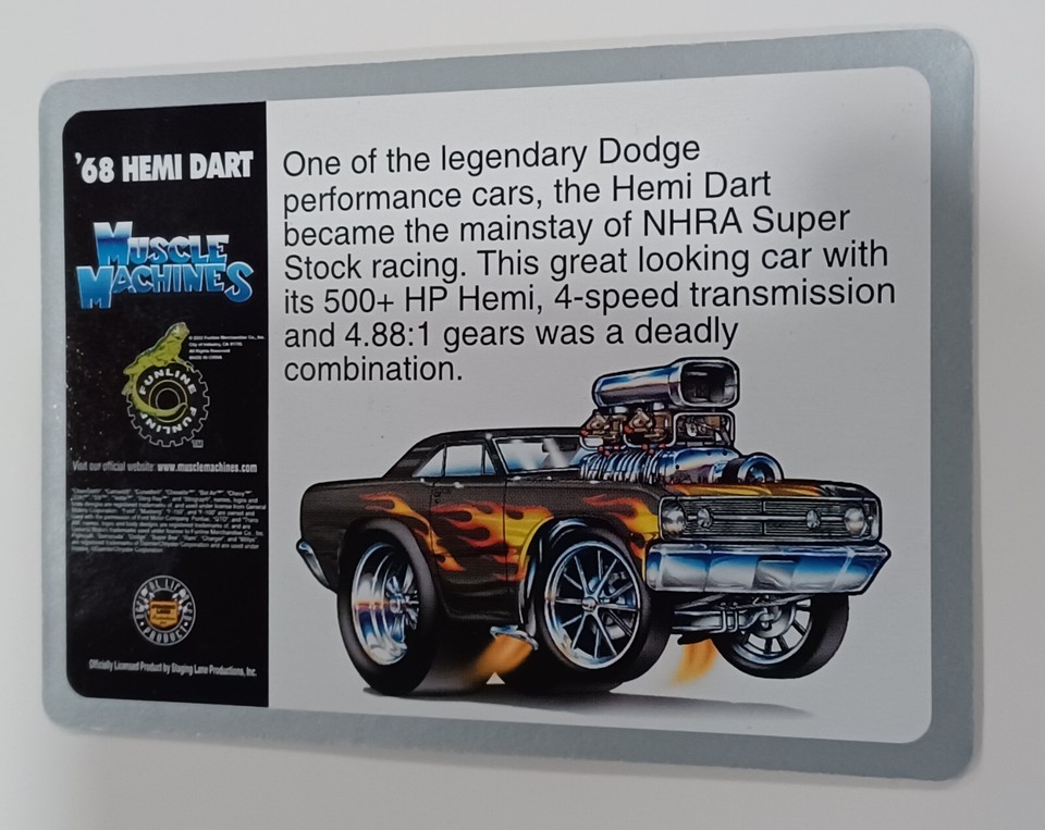 Muscle Machines 68 Hemi Dart Card | eBay