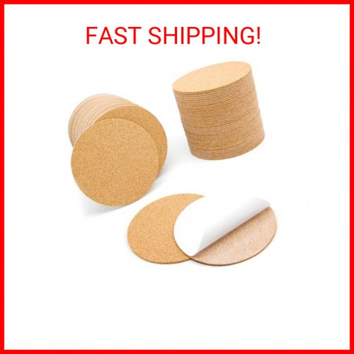 Blisstime 80 Pcs Self-Adhesive Cork Round for DIY Coasters, 4"x 4" Cork ...