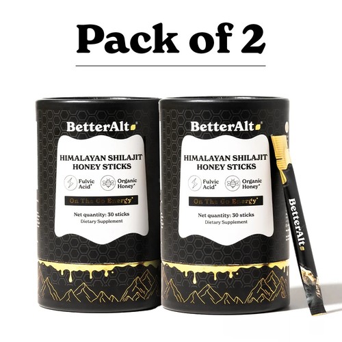 Better Alt Pure Himalayan Shilajit Sticks with Organic Honey, Naturally ...
