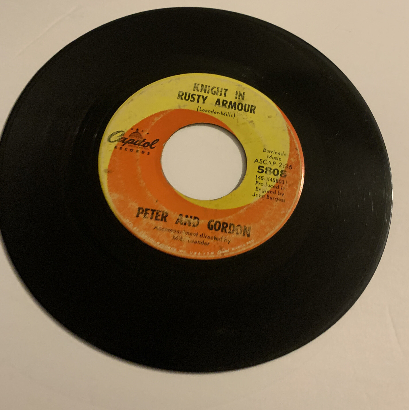 Peter And Gordon(The Flower Lady/Knight In Rusty Armour)45 Record ...