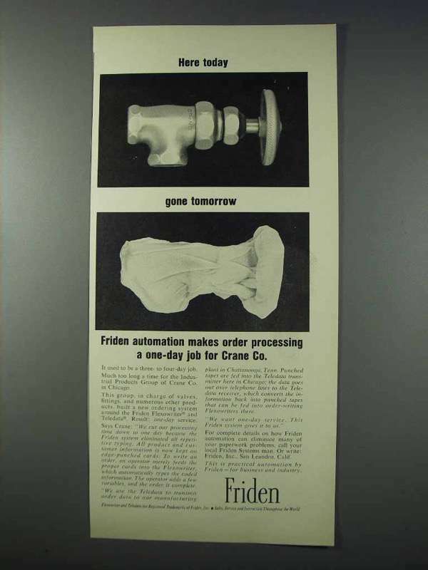 1963 Friden Flexowriter and Teledata Ad - Here Today | eBay