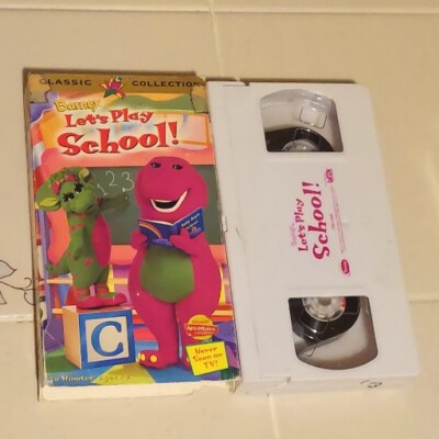 VHS Barney & Friends Let's Play School Video Tape Christmas PBS Tested ...