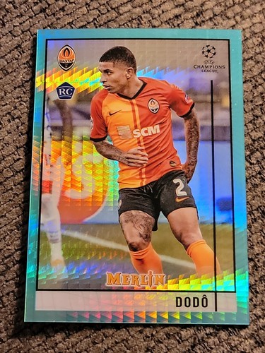 2020 Dodo Topps Merlin Chrome UCL Aqua Prism Refractor Rookie RC #28 | eBay