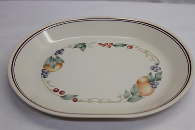 Vintage Corelle ABUNDANCE Fruit Pattern Oval Serving Platter Plate ...