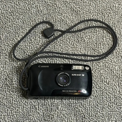 Canon Sure Shot M 35MM Film Camera P&S 32mm 1:3.5 Lens Black TESTED ...