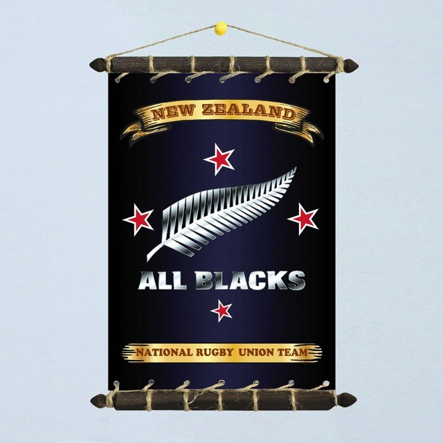 NZ All Blacks Rugby Other Flag: SET 5in1: Banner Sticker Pennant ...