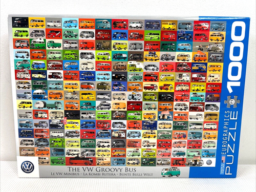 VW Groovy Bus Miniatures 1000 Piece Puzzle 19" x 27" Complete ...