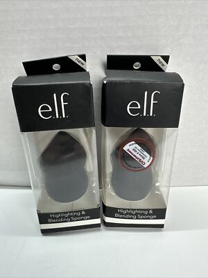 2 e.l.f. Elf Cosmetics Highlighting & Blending Makeup Sponge Black New ...