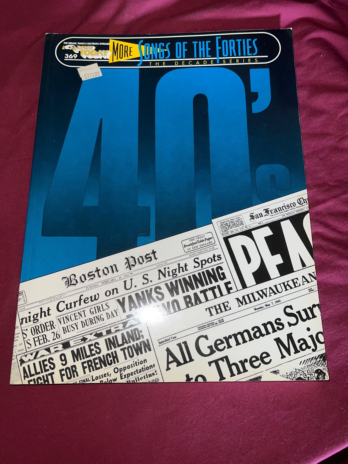 Vintage More Songs of the Forties Song Book Piano Organ | eBay