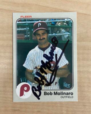 BOB MOLINARO PHILADELPHIA PHILLIES SIGNED AUTOGRAPHED 1983 FLEER CARD ...