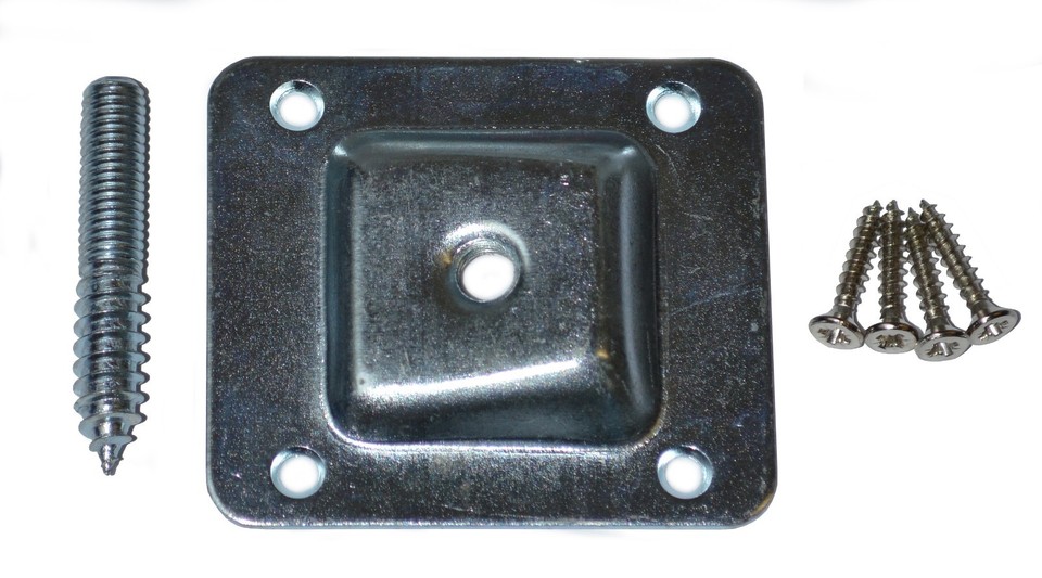 SINGLE LEG FIXING MOUNTING PLATE ANGLED LEVEL WOOD METAL DOWEL SCREW ...