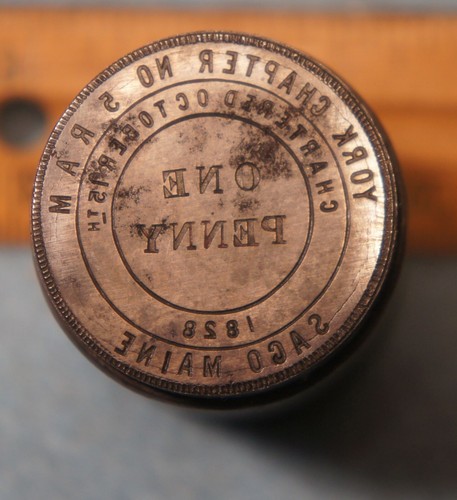 Antique SACO ME York Chapter 5 RAM MASONIC PENNY Stamping Die TP345 | eBay