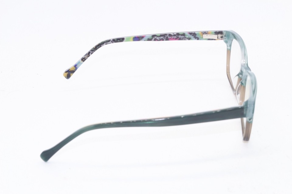 VERA BRADLEY GRACE RIO BLUE HORN ORANGE GREEN AUTHENTIC EYEGLASSES 53 ...