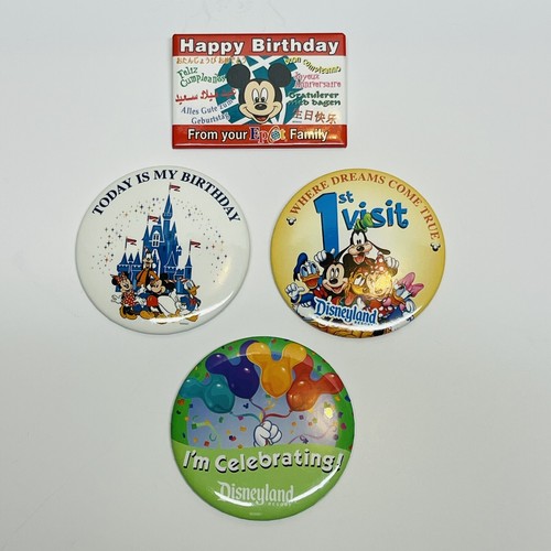 Disney World Buttons Lot Of 4 1st Visit, I'm Celebrating, Happy ...