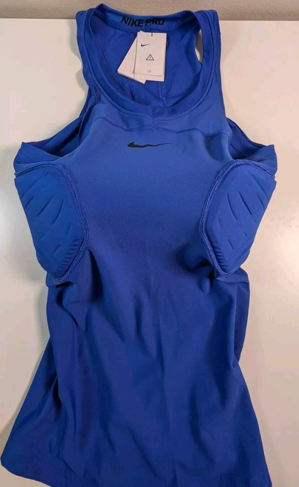 Nike Pro Hyperstrong Padded Compression Basketball Tank Blue XL BQ2721 ...