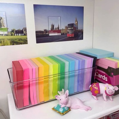 Note Papers Box Note Pads Container Desktop Notepad Holder Memo PapeYR ...