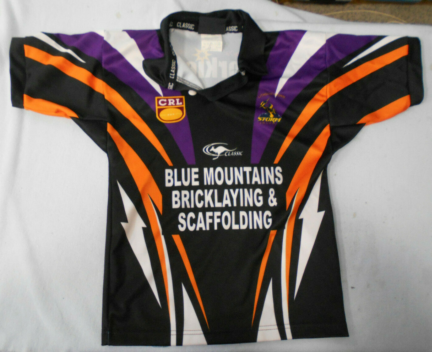 #GG3. SMALL LITHGOW STORMS JUNIORS RUGBY LEAGUE PLAYERS JERSEY | eBay ...