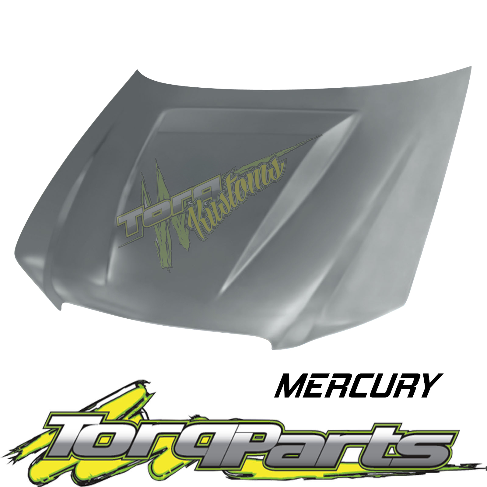 BONNET MERCURY SILVER BA BF XR8 BOSS SUIT FORD FALCON 02-08 & V8 FPV ...