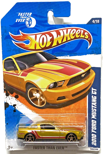 Hot Wheels 2010 Ford Mustang GT Gold Faster Than Ever 1/64 AZTEC GOLD ...