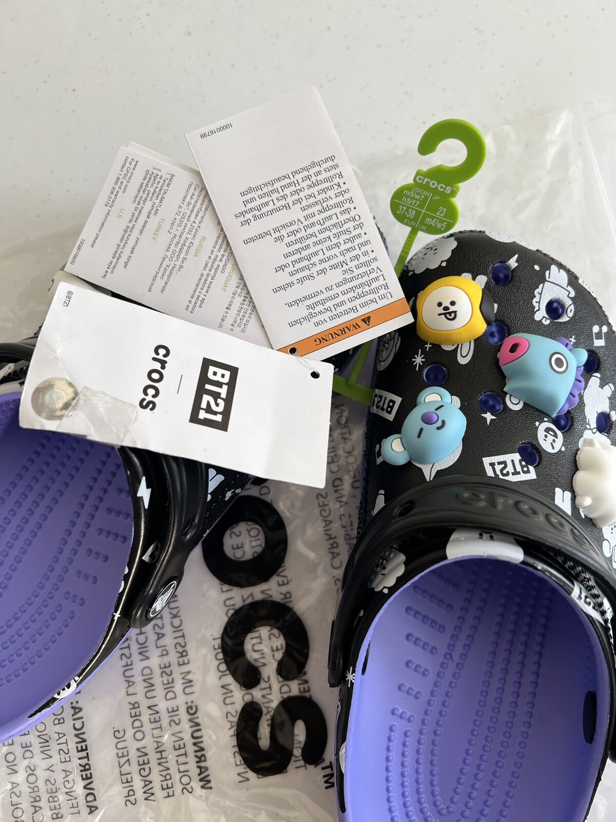 BTS BT21 x CROCS Classic Clog W/ Jibbitz Charms 2022 LIMITED EDITION ...
