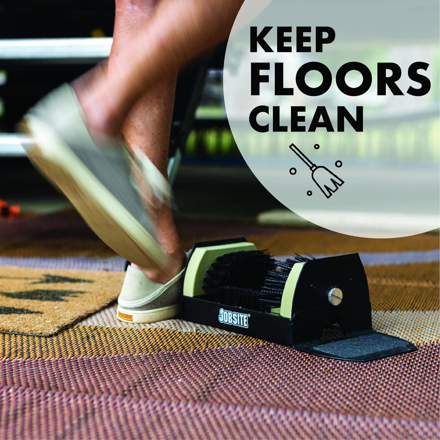 Jobsite Boot Scrubber - Outdoor Shoe Scraper Cleaner Brush - Extra Wide ...