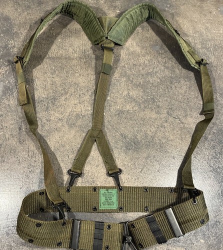 Vintage US MILITARY Individual Equip Belt & Suspenders ALICE LC1/LC2 ...