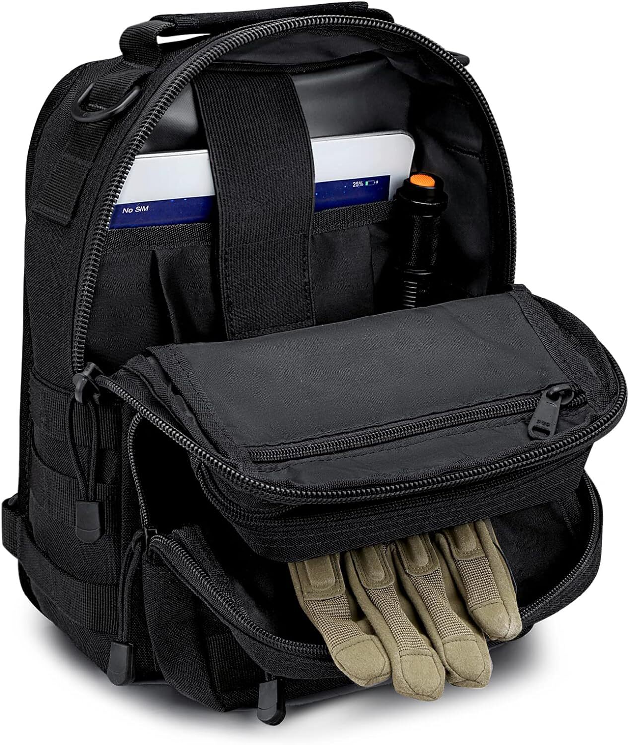 Tactical Sling Bag Backpack Military Shoulder Sling Pack Molle EDC ...