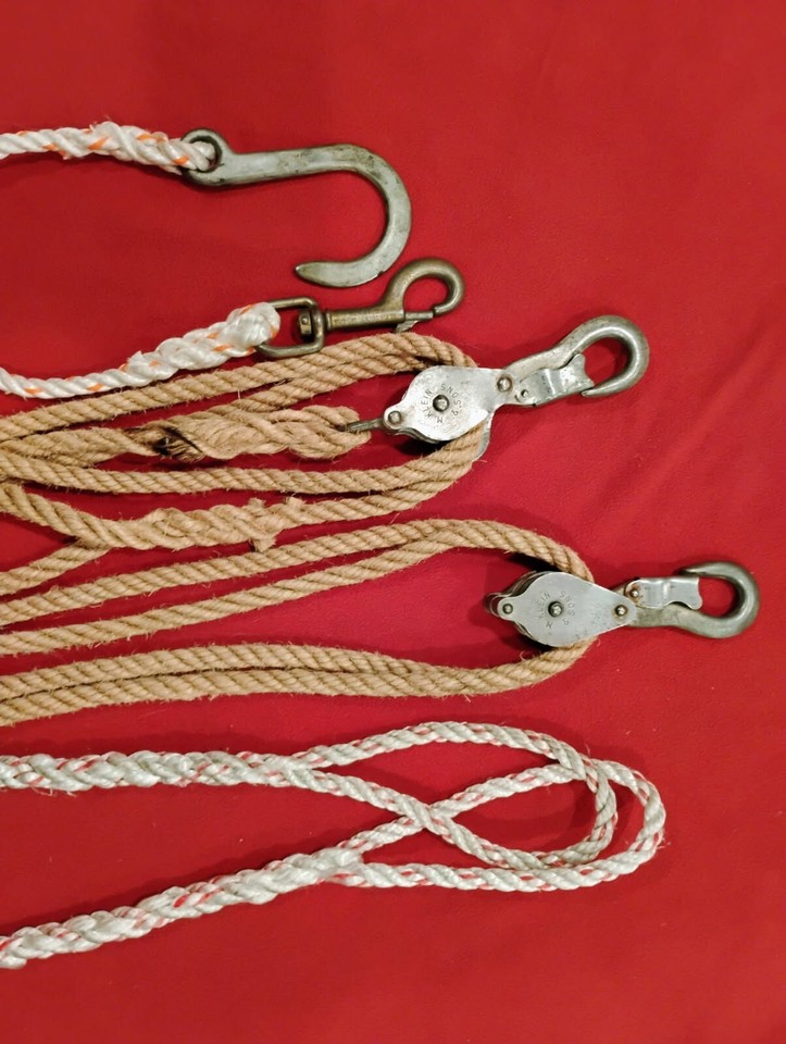 KLEIN TOOLS BLOCK & TACKLE 1802-30 750# ROPE HOIST PACKAGE | eBay