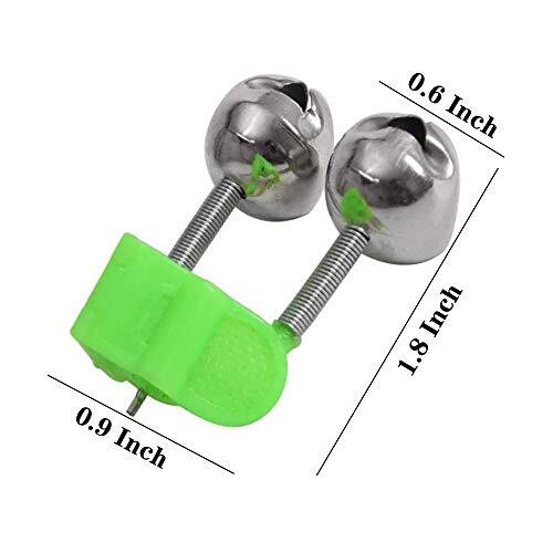 50 Pcs Plastic Fishing Bells Clips Fishing Rod Alarm with Dual Alert ...