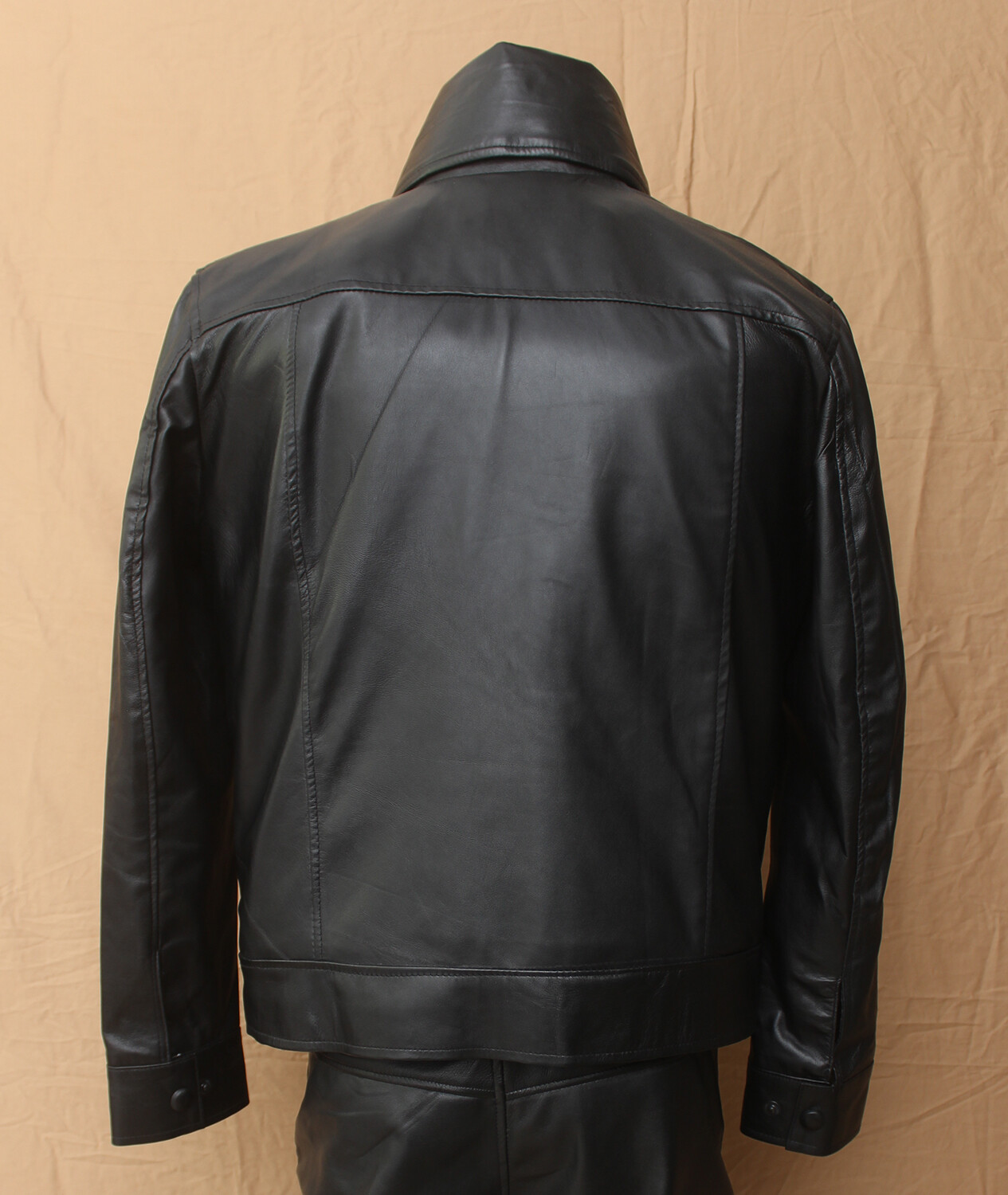 Elvis Presley 1968 Comeback special Lambskin black leather suit tribute ...