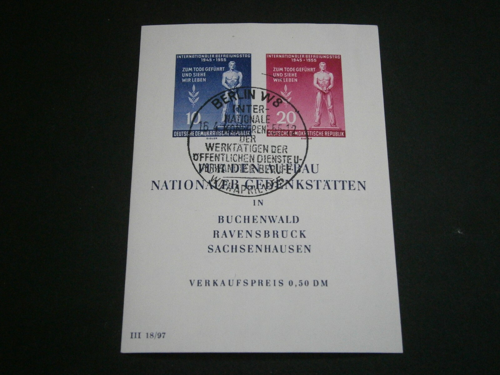 DDR "Tag der Befreiung vom Faschismus" Block 11 Sonderstempel | eBay.de