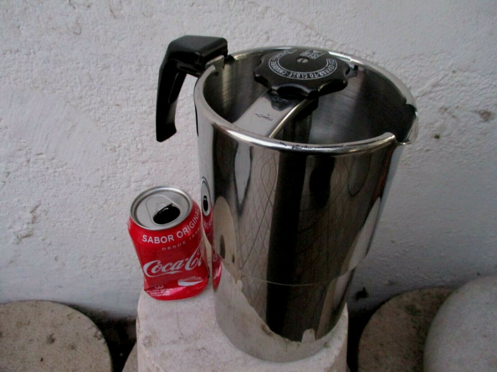 Vintage French SEB Brevete Depose Moka Pressure Stainless Steel Coffee ...