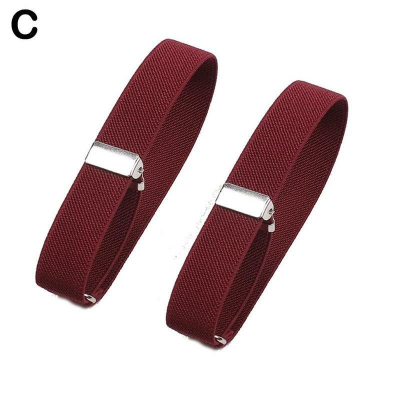 2pcs Adjustable Elastic Armband Shirt Garter Sleeve up Holder Clip Cuff ...